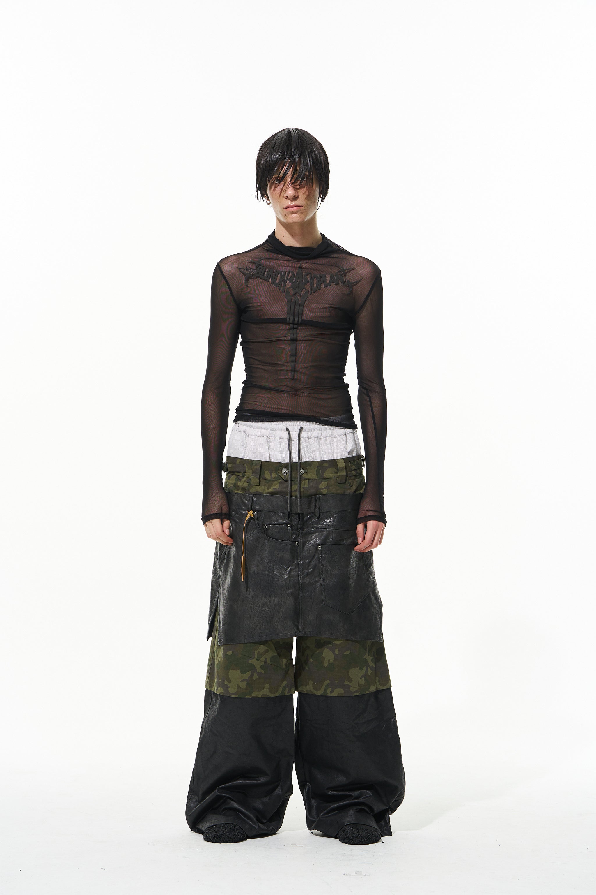 BLINDNOPLAN 24AW High-end series multi-layer waistband visual contrast